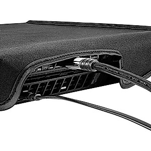 eXtremeRate Black Horizontal Dust Cover for PS4 Console, Soft Neat Lining Dust Guard, Anti Scratch Waterproof Cover Protector Sleeve