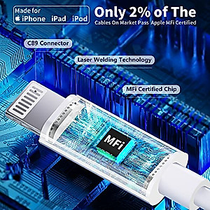 [Apple MFi Certified] iPhone Car Charger, KYOHAYA 4.8A Dual Port USB Smart Power Fast Car Charger with 2 Pack Lightning Cord Quick Car Charging for iPhone 14 13 12 11 Pro Max/XS/XR/X/8/SE/iPad/AirPods