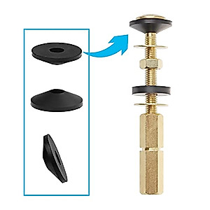 10Pcs Conical Rubber Washers for Toilet Tank to Bowl Bolts, Jwodo Beveled Gasket Washers for Toilet Tank Leakage Prevent, Universal Fit for 5/16” Toilet Bolts