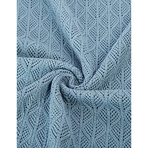 Mens Short Sleeve Polo Shirts Vintage Contrast Texture Knit Lightweight Pullover Tops for Golf Sport M Grey Blue