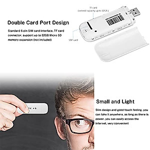 Eboxer 4G LTE USB WiFi USB Network Adapter Portable WiFi for Laptop Desktop PC Computer, Wireless WiFi Signal Receiver Modem Stick Mini Hotspot (with WiFi)