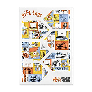 CENTRAL 23 - Wrapping Paper for Men - 6 Birthday Gift Wrap Sheets - For Him - Record Players - Retro - For Women - Recyclable