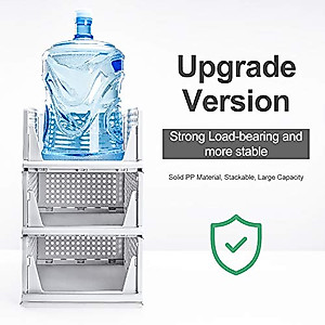 Homde 3 Pack Closet Organizer Stackable + 2 Pack Storage Bins 57.8QT with Lids and Wheels