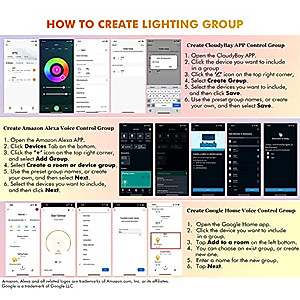 CLOUDY BAY [12 Pack] 6inch Smart Wifi LED Recessed Lighting,RGBCW Color Changing, Compatible with Alexa and Google Home Assistant, No Hub Required,15W 950LM, 2700K-6500K,CRI90+ WET Location,12 Pack