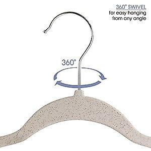 Elama Home 30 Piece Biodegradable Suit Hangers in Wheat (ELH-30)