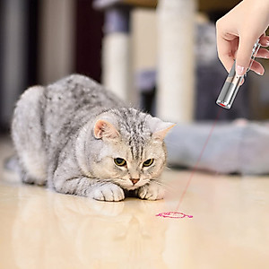 TBTeek Cat Toys for Indoor Cats, 2 Pieces, Rechargeable, 7 Adjustable Patterns, Interactive Kitten Pet Dog Red Dot Chase Light Toy for Cats Fun Playing Exercise…