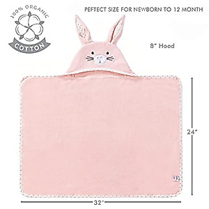 TBEZY Baby Hooded Towel with Unique Animal Design Ultra Soft Thick Cotton Bath Towel for Newborn (Bunny)