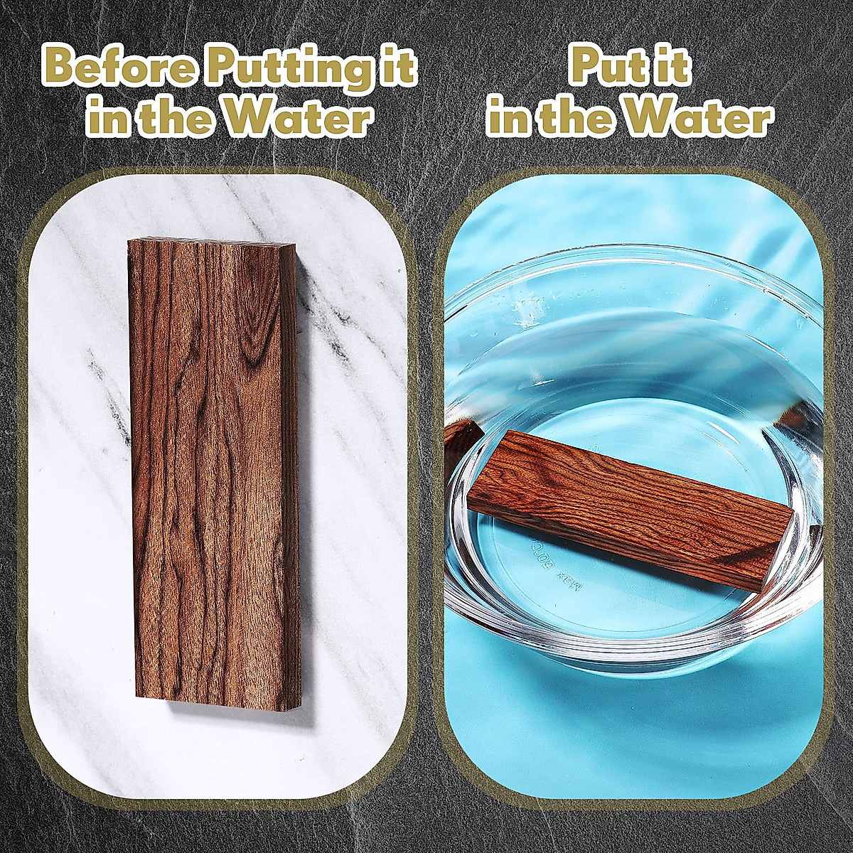 4 Pieces Ironwood Knife Handle Material Natural Wood Knife Handle Scales Knife Scales for DIY Crafts (5.12 x 1.77 x 0.51 Inch)