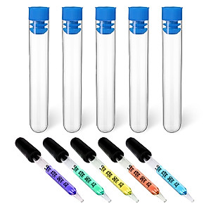 Hariendny 5 PCS 1ml Glass Eye Dropper with Packaging Tube, Dropper Pipette, Dropper Tool for Eye Drops, Essential Oil, Skincare, Scientific Experiments, Glass Pipette