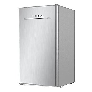 Frestec 3.1 Cu.Ft Mini Fridge for Bedroom, Mini Refrigerator with freezer, Dorm Fridge with Freezer, Reversible Door Perfect for Room and Office, Adjustable Temperature(without Handle, Silver)