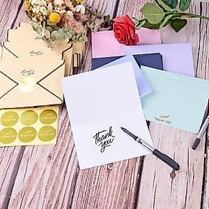 36 Pack 4x6 Thank You Cards with Envelopes and Stickers,Thank You Notes,Perfect for Weddings,Bridal/Baby Showers,Teachers,Graduations,Birthdays,Small Business,Business and Formal All Occasion（Morandi）