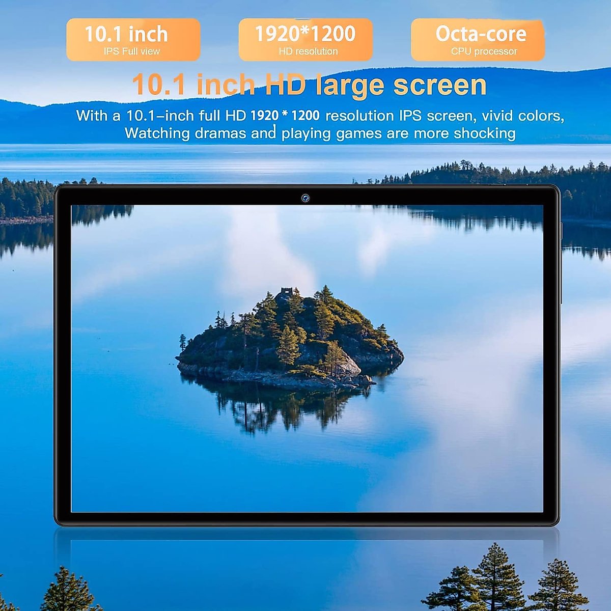 AOYODKG Tablet 2 in 1, 10.1 inch Android Tablet with Keyboard, Case Mouse, 8GB RAM+64GB ROM(1TB Expand), Octa-Core Processor, 1920x1200 IPS HD Display, Games, Wi-Fi, Bluetooth, AYO-A10 (Gray)