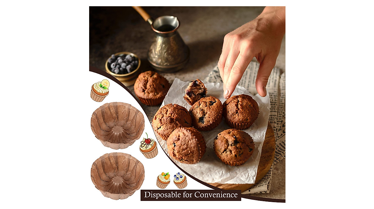 Eaasty 100 Disposable Mini Cake Molds for Easy Baking