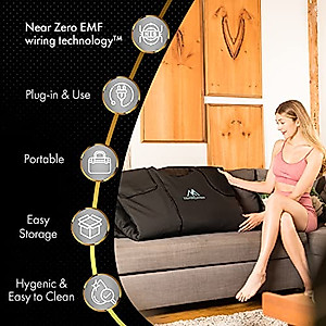 NordikEscape Infrared Sauna Blanket Zero EMF (70"x36") - Far Infrared Blanket Sauna for Detox and Relaxation - infared Sauna Blanket - Infrared Sauna Bag - Sauna Manta - Portable Home Sauna