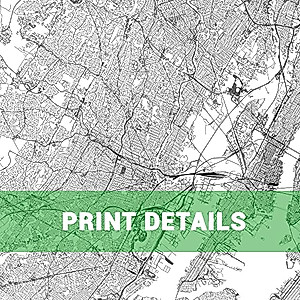 Dear Mapper Newark United States View Abstract Road Modern Map Art Minimalist Painting Black and White Canvas Line Art Print Poster Art Line Paintings Home Decor (Set of 3 Unframed) (12x16inch)