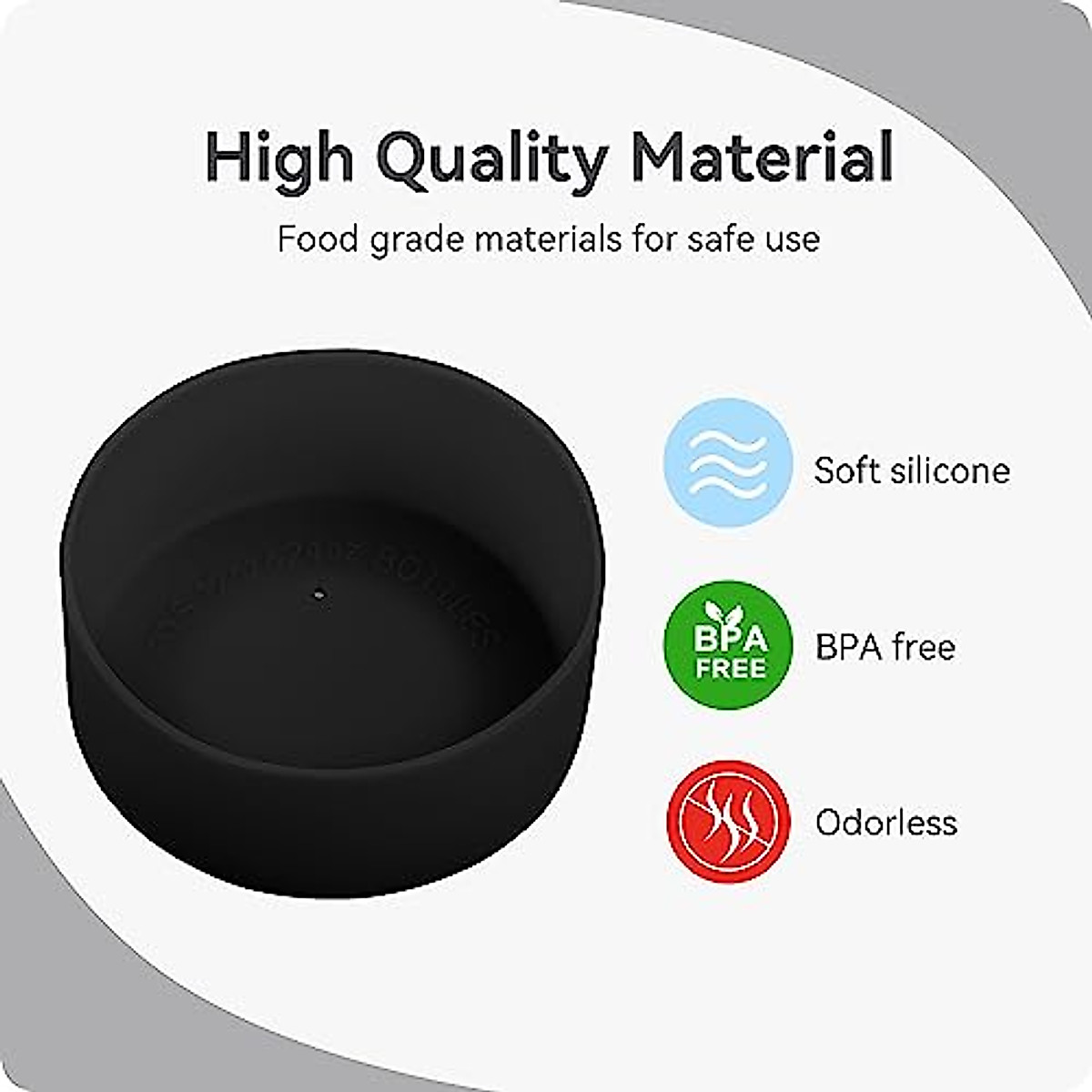 Prurex 2 Pcs Silicone Boot for Stanley Cup Tumbler 40oz & IceFlow 20oz 30oz, Bottle Bottom Sleeve Cover Compatible with Stanley Cup Accessories(White/Black)