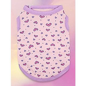 6 Pack Girl Dog Clothes for Girls Small Dog Shirts Puppy T Shirt for Small Dogs Girl Clothes Dogs T-Shirt Chihuahua Yorkie Clothes