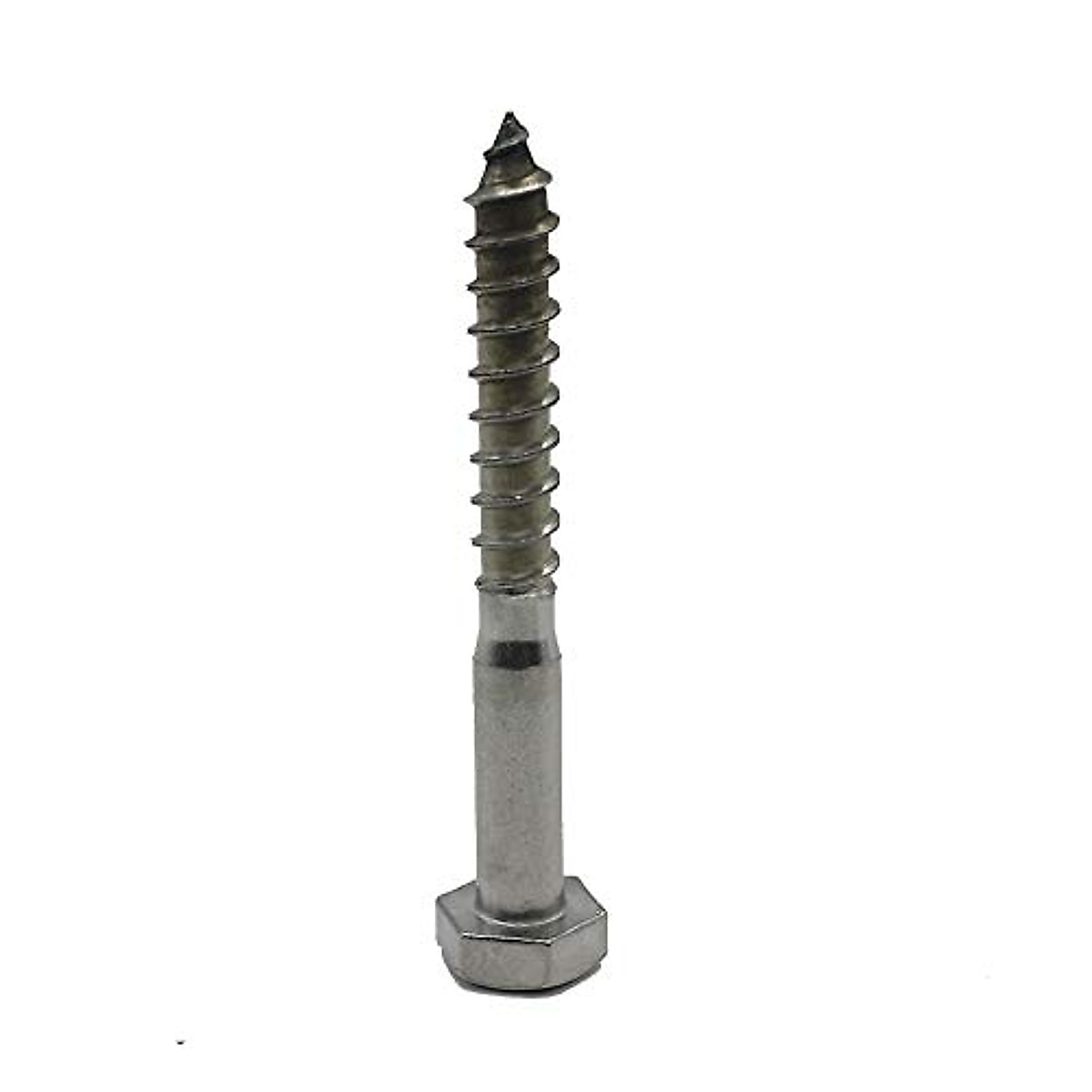 5/16" X 3" Stainless Hex Lag Bolt Screws for Wood, (10 Pack) 304 (18-8) Stainless Steel, by Fullerkreg