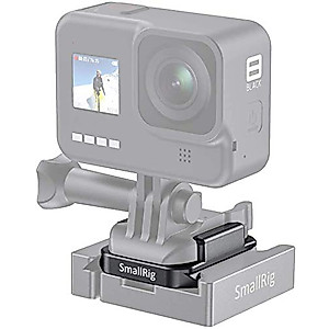 SMALLRIG Tripod Adapter for GoPro Ball Joint Buckle, Quick Release Plate for Arca with 1/4”-20 Threaded Holes and 3/8”-16 Threaded Holes, Compatible with GoPro Hero 11/10 / 9/8 / 7/6 / 5- APU2668