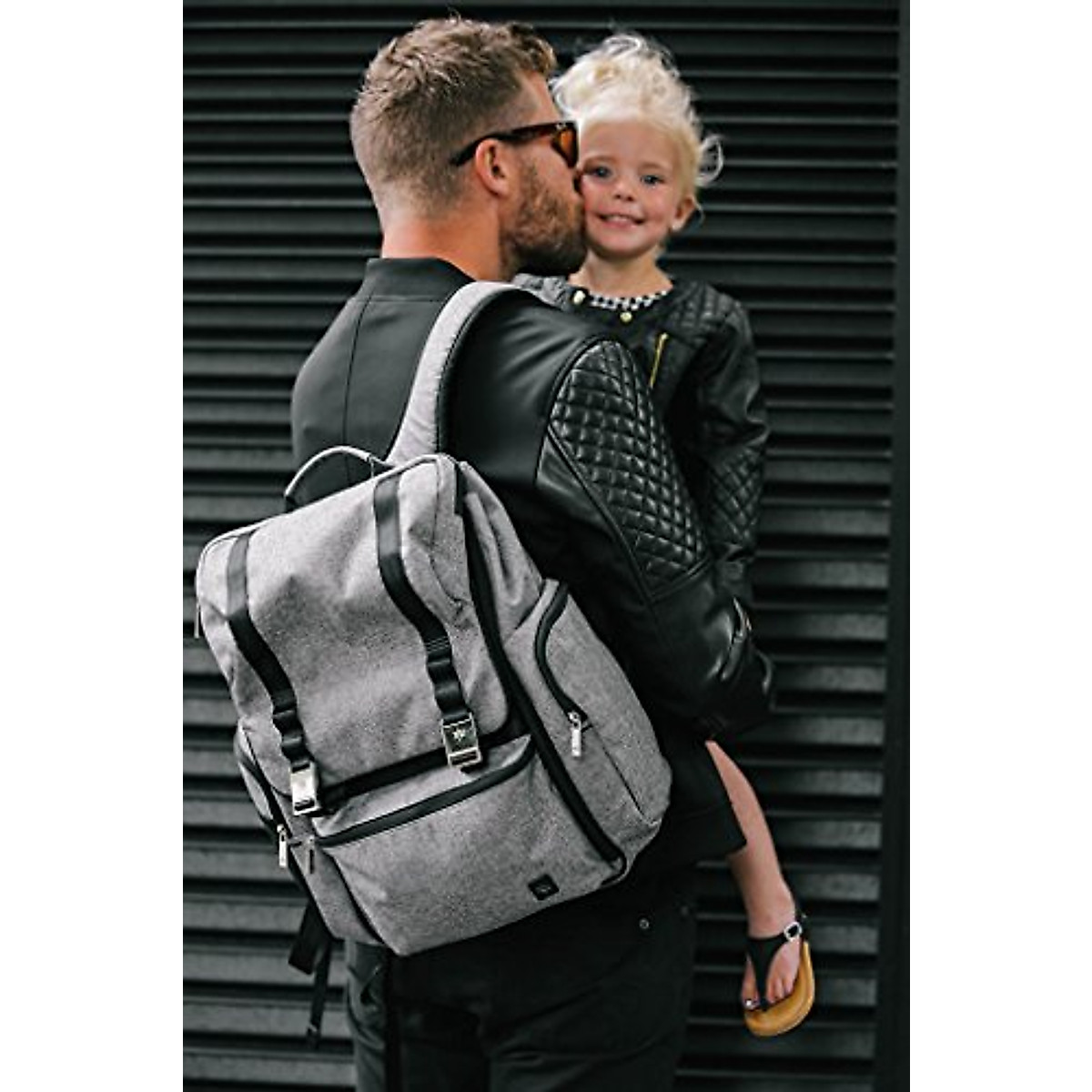 JuJuBe Hatch Durable Traveler/Diaper Dad Bag, XY Collection - Gray Matter