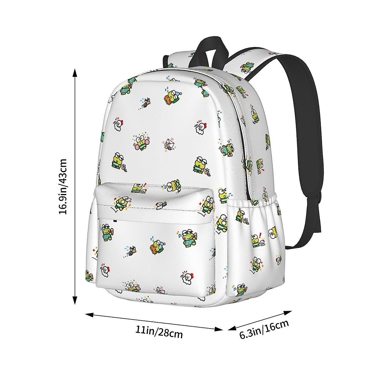 Cute Backpack for School, Funny Cartoon Lightweight Shoulders Backpacks Anime Daypack Kawaii Book Bag Novelty College Back Pack for Boys Girls Sports Travel Hiking Camping Work, 16.9 Inch Pattern-23