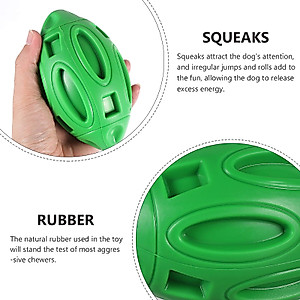 TEHAUX Pet Sound Toys Football Rubber