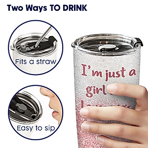 34HD Gifts for Women, Stainless Steel Tumbler with Lid, Coffee Travel Mug, Double-Wall Vacuum Insulated Tumbler, Leak Proof Drinking Cup