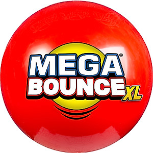 Wicked Mega Bounce XL - The World's Bounciest Inflatable Ball! Extra Large Bounce Ball for All Terrain Bounceability! Super Grip Graphics Outdoor Exercise Ball to Catch Easily. Blue or Red