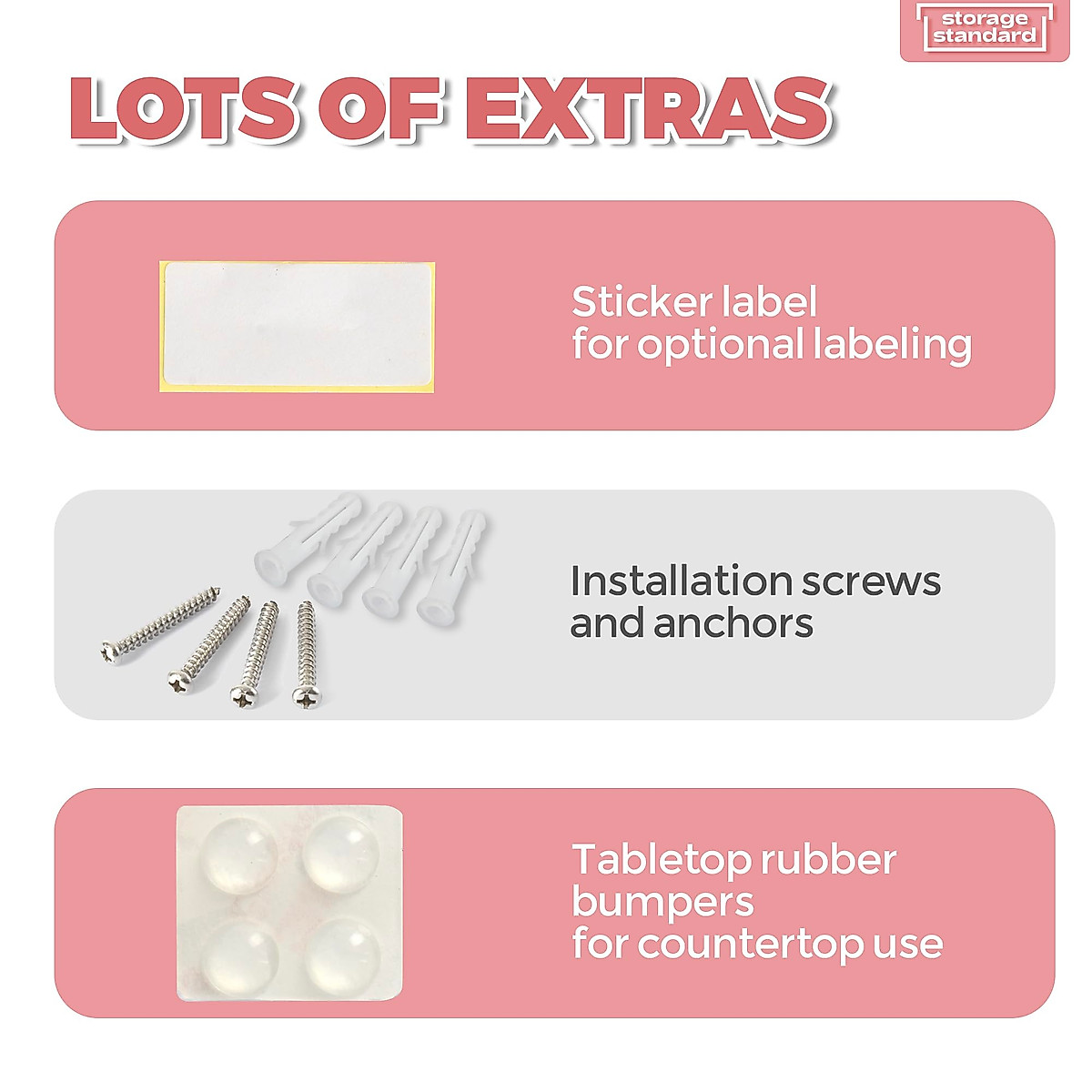 Storage Standard Trash Bag Holder Dispenser - Acrylic Trash Bag Dispenser Roll Holder, Garbage Bag Holder for Cabinet, Garbage Bag Dispenser Under Sink - Trash Bag Organizer for Home or Shops - Large