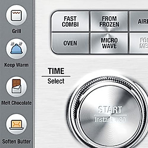 Breville Combi Wave 3-in-1 Microwave, Air Fryer, and Toaster Oven, Brushed Stainless Steel, BMO870BSS1BUC1