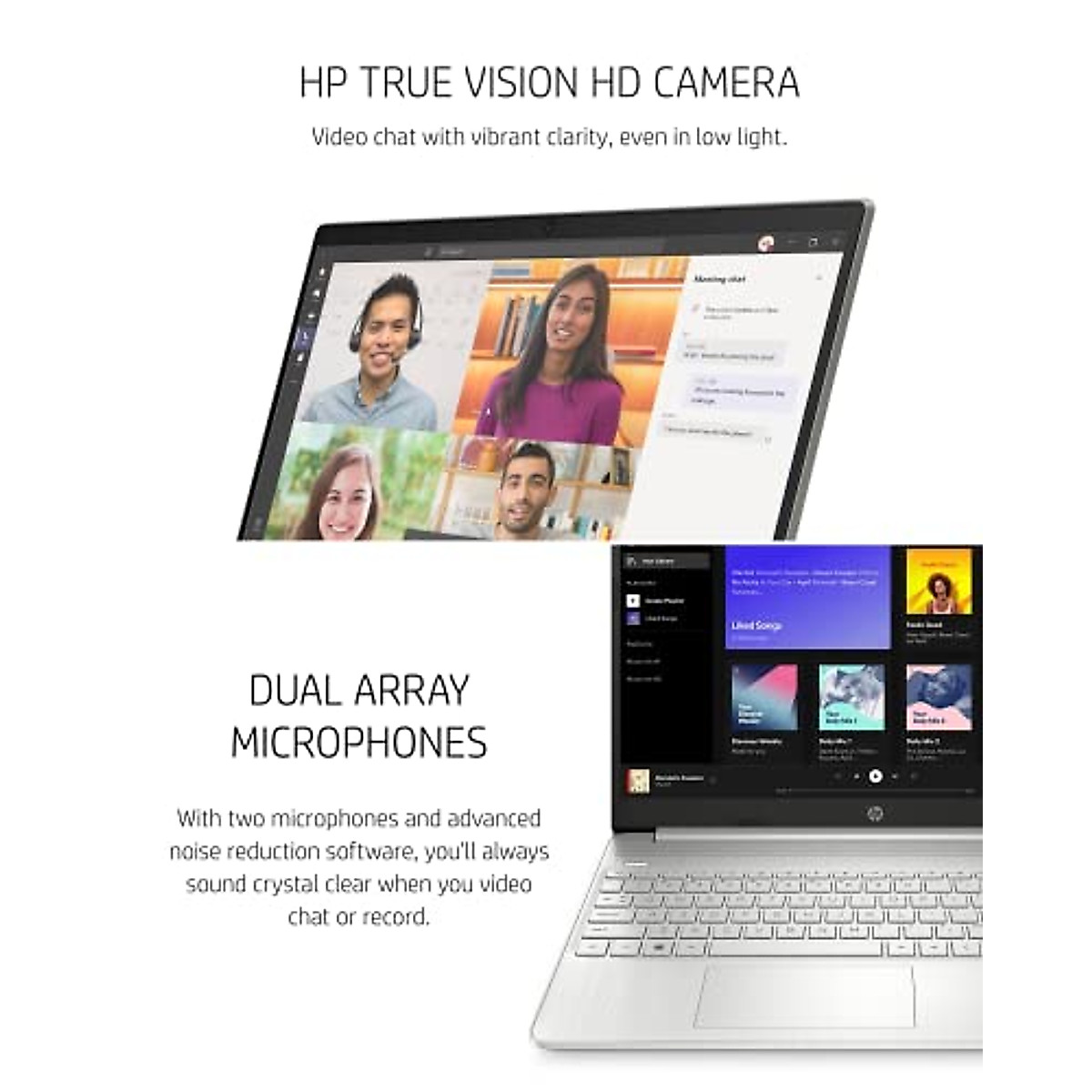 HP 15.6 Inch Laptop, Intel Iris Xe Graphics, 11th Generation Intel Core Processor, 8 GB RAM, 256 GB SSD, Windows 11 Home (15-dy2024nr, Natural silver)