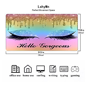 LshyMn Game Large Mouse Pad 31.5x11.8x0.12 Inches Rubber Anti-Slip Mouse Pad Long Table Pad Keyboard Pad Desktop Accessories Mouse Pad for Studio Desk Computer Desk BDXPMN122