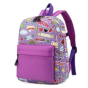 BEFUNIRISE Little Kids Toddler Backpacks for Boys and Girls Preschool Backpack With Chest Strap (Queen)