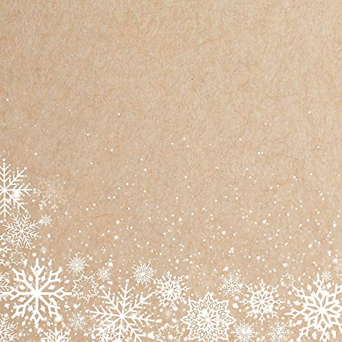 Great Papers! White Snowflakes Letterhead, 8.5" x 11", 80 Count (2019116), Brown, white, 80 Sheets