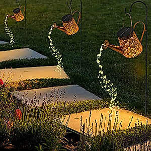 DLAOUM Solar Watering Can Lights - Solar Outdoor Lights Waterproof Warm White Garden Decorations Lights Hanging Lantern Light for Yard Path Landscape Decoration