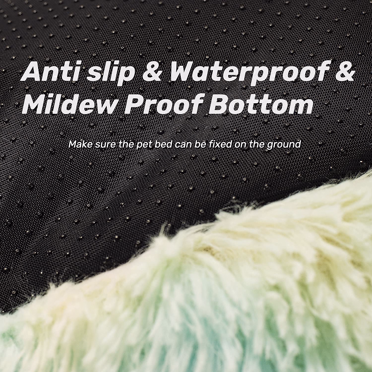 Raimaiso Anti Anxiety Round Fluffy Plush Faux Fur Warm Washable Dog Bed & Cat Bed, Original Bed for Small Medium Large Pets,Used to Relieve Joints and Improve Sleep（20"/24"/27''） (24", Light Grey)