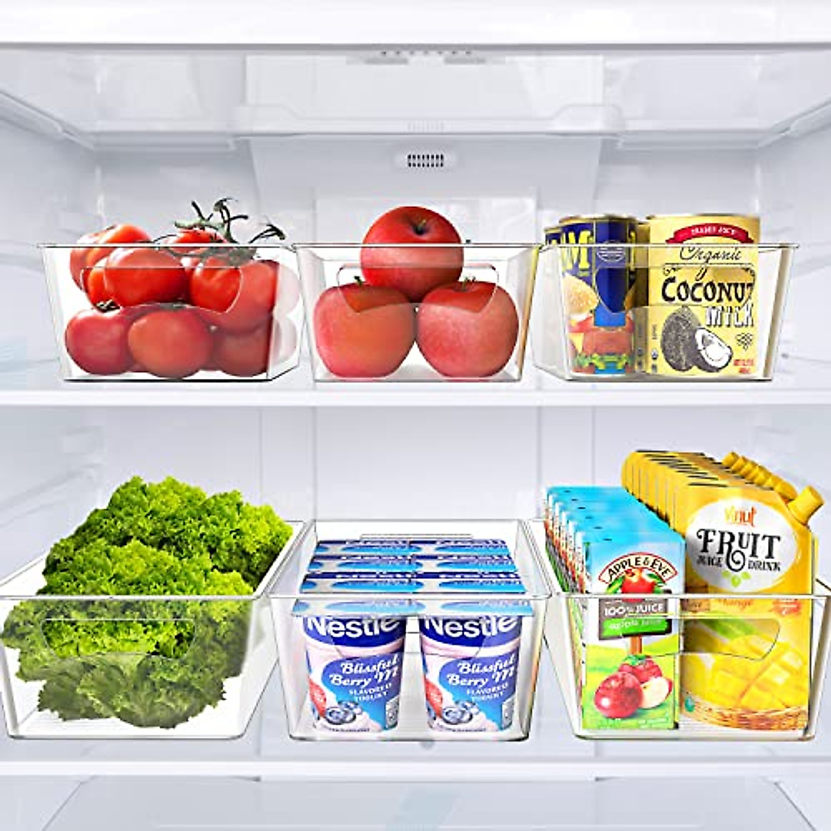 Simple Houseware Freezer Storage Organizer, Set of 8 (4Medium, 4Large)