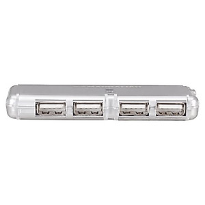 Manhattan 4-Port Hi-Speed USB Pocket Hub - Silver (160599)