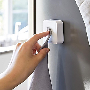 Yamazaki Industries 4248 Magnetic Kitchen Towel Holder, White, Approx. W 2.2 x D 0.9 x H 2.2 inches (5.5 x 2.3 x 5.5 cm), Tower, Towel Rack