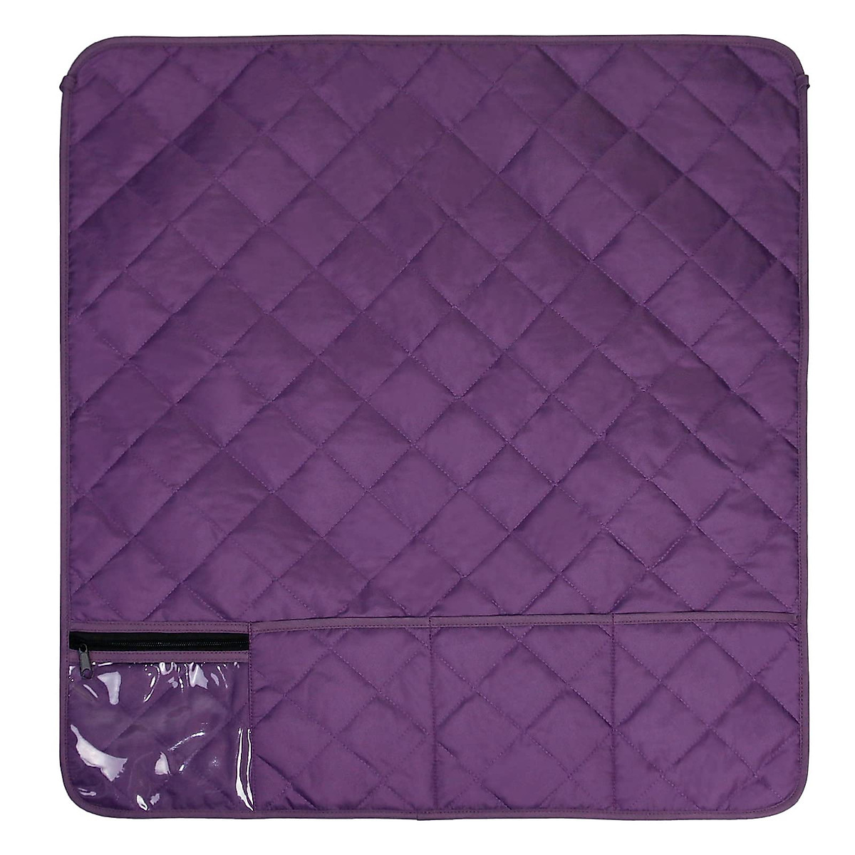 Sewing Machine Pad for Table, with 4 Pockets Sewing Machine Dust Cover，for Sewing Machine Accessories Organizer (Purple)