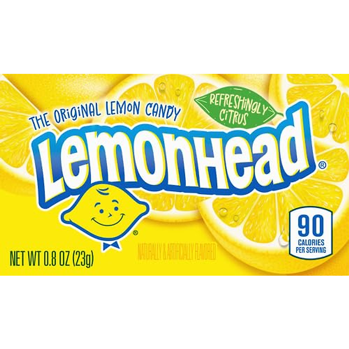 Lemonhead Hard Lemon Candy, 0.8 Ounce Treat-Size Theater Candy Boxes (Pack of 24)