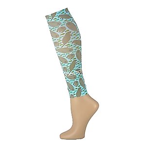 Hocsocx Manatees Unisex Performance 13" Liner Leg Sleeves, Moisture Wicking, Rash & Blister Protection for Field & Ice Hockey, Soccer, Skiing, Hiking, Boot Support