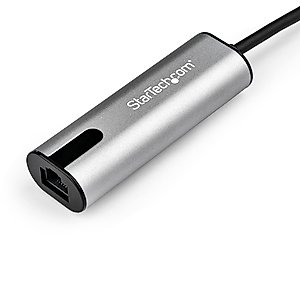 StarTech.com 2.5GbE USB C to Ethernet Adapter NBASE-T NIC - USB 3.0 Type C 2.5/1 Gigabit/100 Mbps Multi Speed Network/USB 3.1 Laptop to RJ45/LAN Thunderbolt 3 Compatible/MacBook Pro Surface (US2GC30)