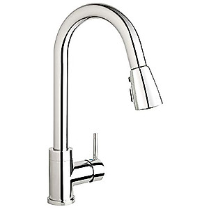 Plumb Pak URB78CCP Single Handle Pull Down Kitchen Faucet with Dual Spray Pattern and Pause Button, Polished Chrome