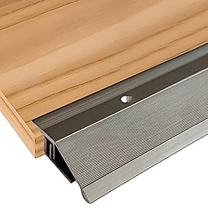 Floor Transition Strip Door Kitchen Bedroom, for Uneven Floors, Non Slip Door Threshold Interior Carpet Edging Trim High 1.5cm, Wide Flooring Reducer with Screw for Scooter Sweeping Robot ( Color : Wi