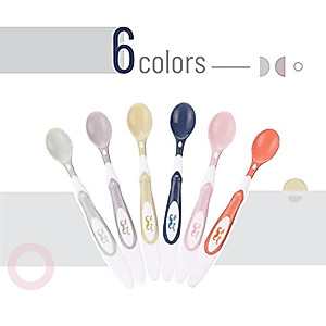 Mr. Pen- Baby Spoons, 6 Pack, Silicone Baby Spoon, Soft-Tip Baby Feeding Spoon, Infant Spoons, Feeding Spoons for Babies, Baby Food Spoon, Spoons for Baby, Toddler Spoons