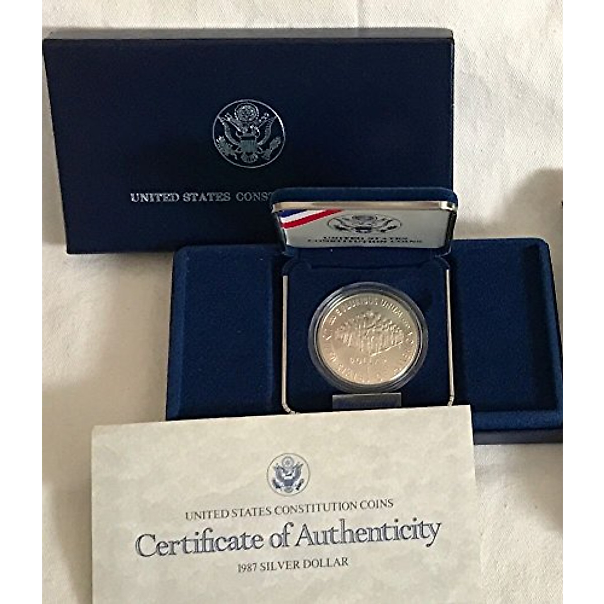 1987 S Constitution Commemorative Silver Proof Dollar US Coin DCAM Gem $1