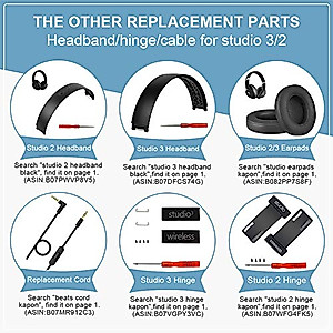 Beats Replacement Parts Headband Screws and Screwdriver Repair Kit Compatible with Studio 2.0 Wired/Wireless B0501/B0500 Studio 3 A1796 Over Ear Headphones (Black)