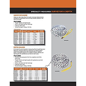 Keson DG10018 Depth Gauge Fiberglass Tape (Graduations: ft. & in.), 1/4-Inch by 100-Foot