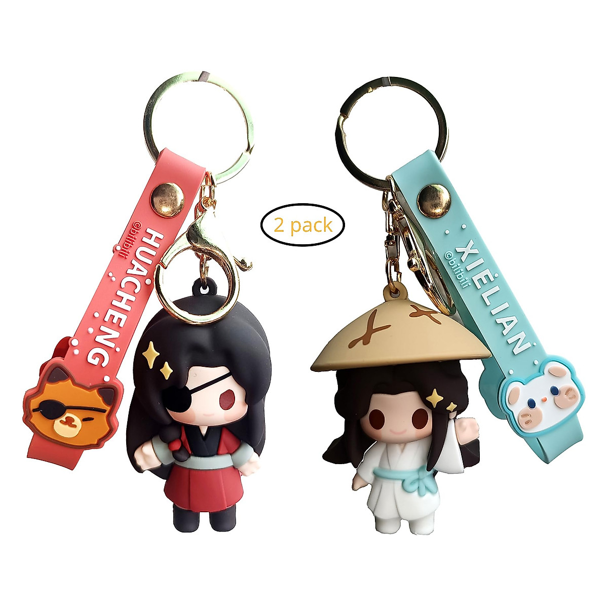 XFApreal Anime Heaven Official’s Blessing Xie Lian Hua Cheng Keychians Tian Guan Ci Fu Keyring Keychains (xielian and ghost king)
